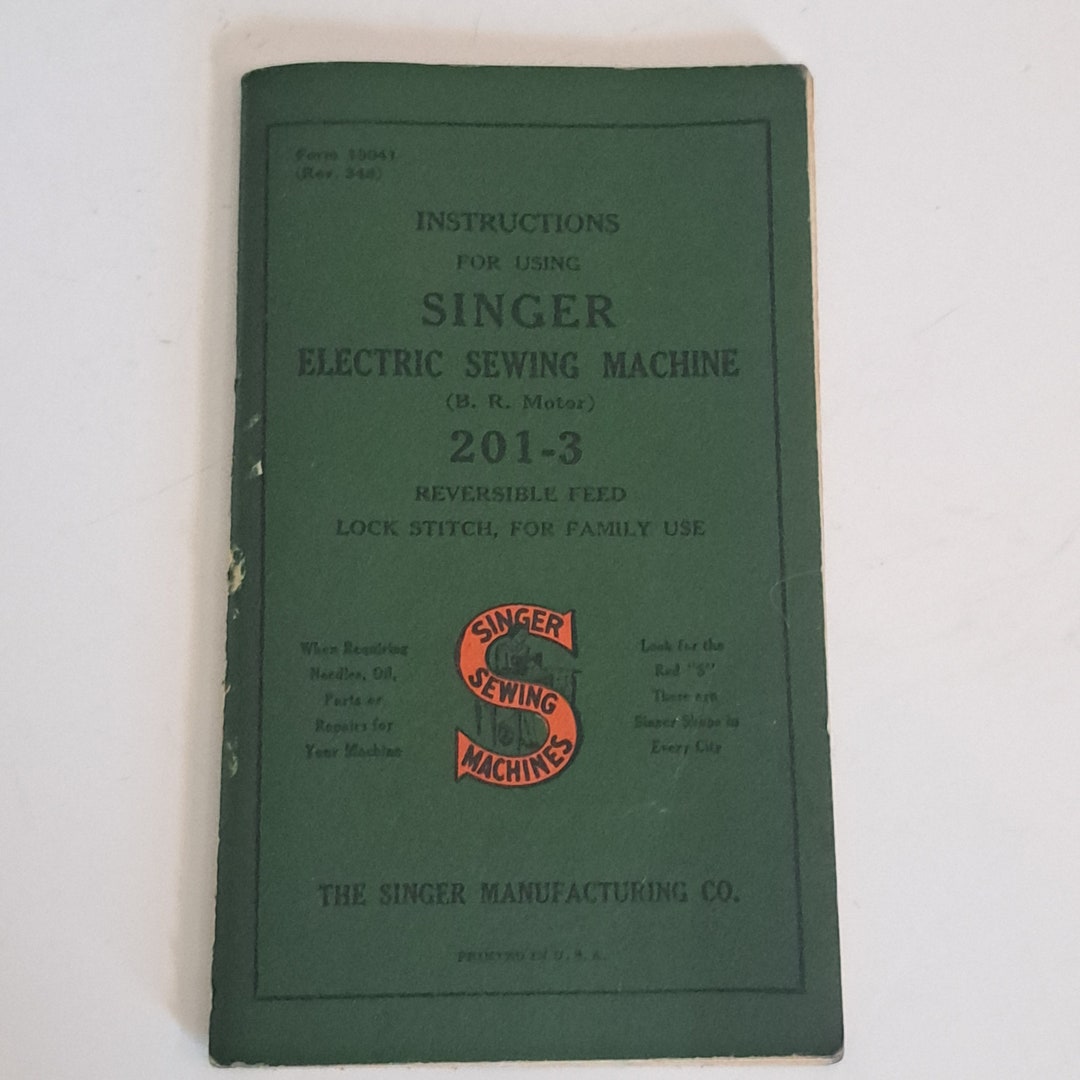 Vintage Singer 201-3 Original User Manual - Etsy
