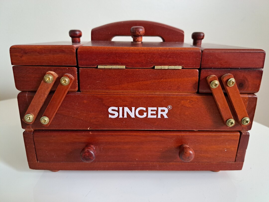 Vintage Singer Accordion Box - Etsy