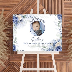 Editable First Rice Feeding Ceremony Welcome Sign , Annaprasan Sign ...