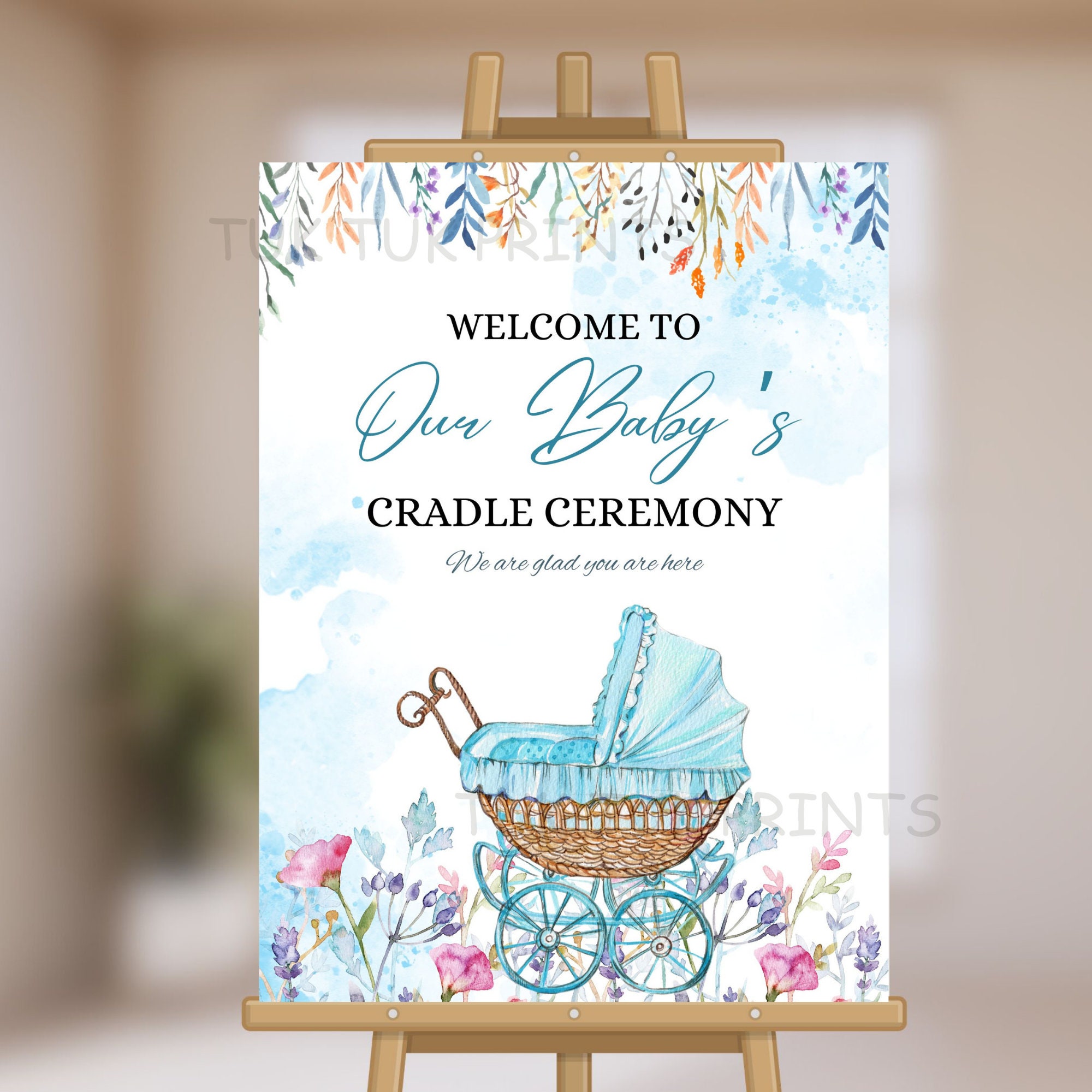 Editable Cradle Ceremony Welcome Sign: Baby Naming (digital Download ...
