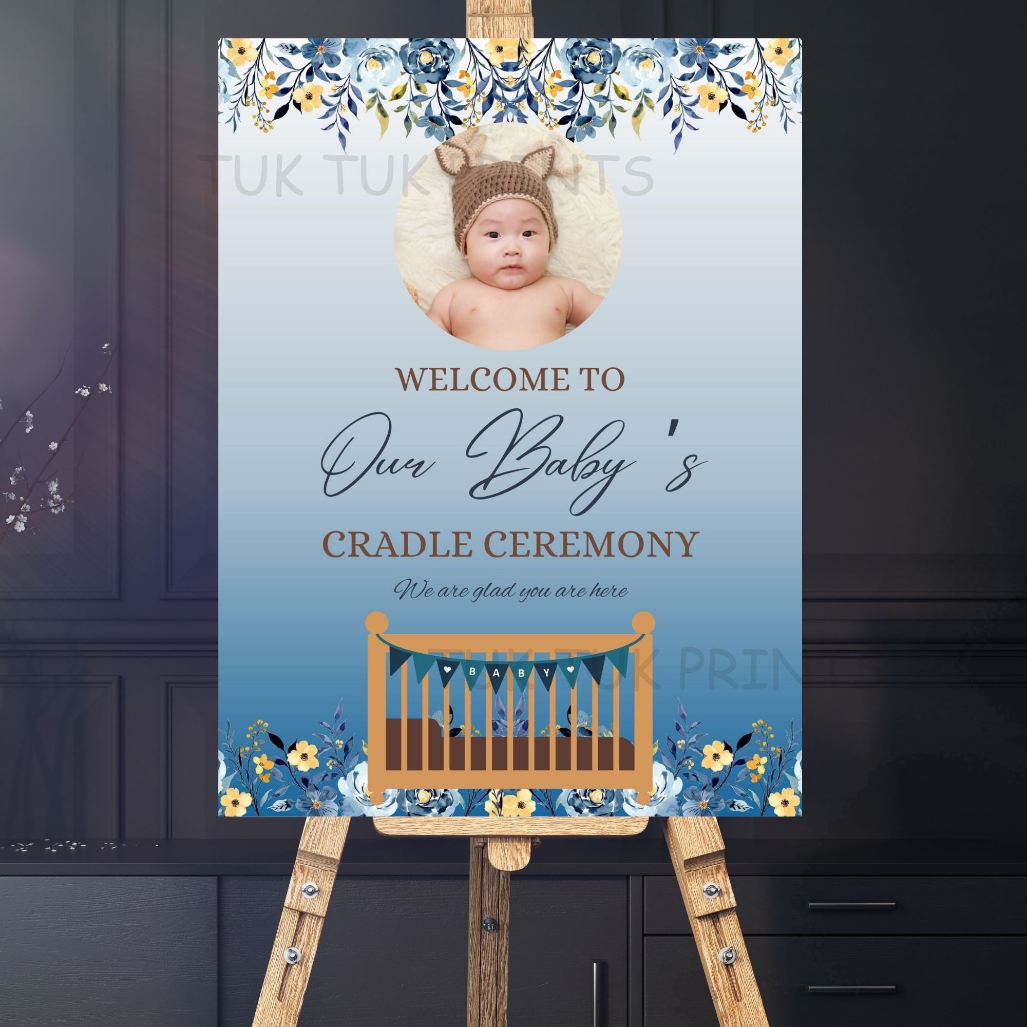Editable Cradle Ceremony Welcome Sign: Baby Naming (digital Download ...