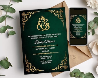 Editable Mundan Ceremony Invitation: Hindu Tonsure Invite (digital) - Etsy