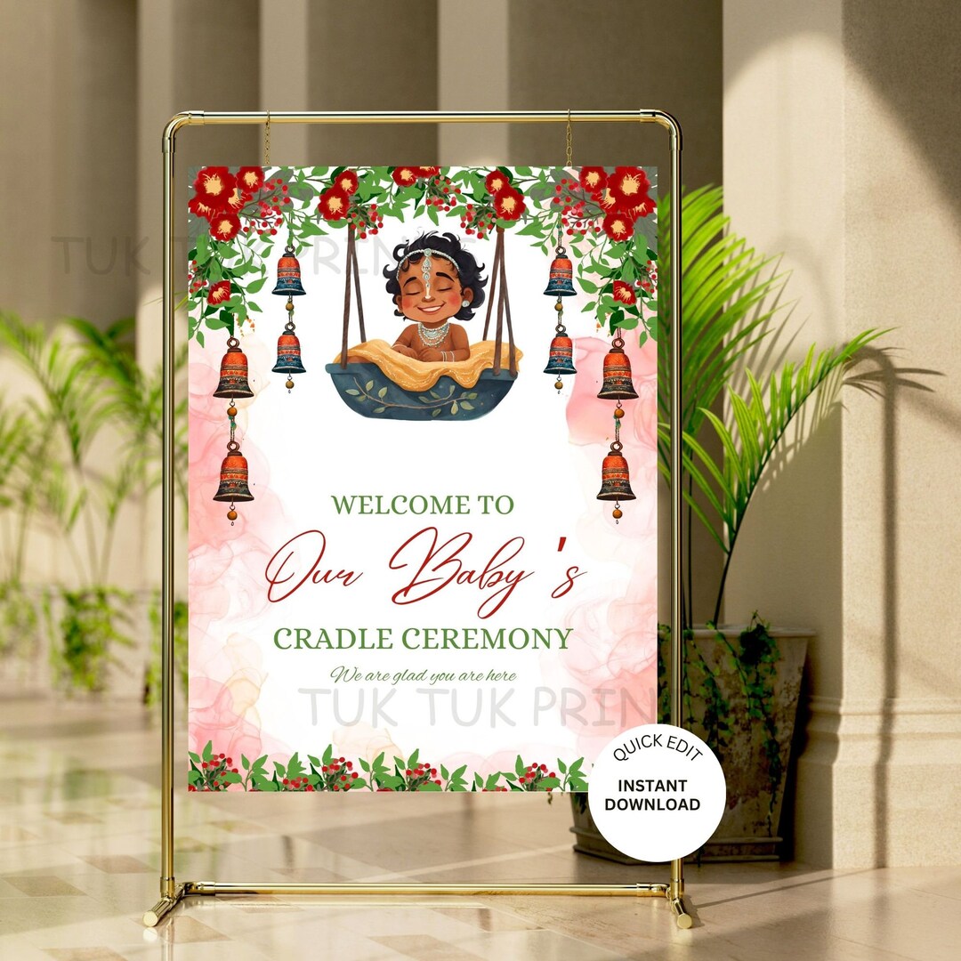 Editable Cradle Ceremony Welcome Sign (digital Download) - Etsy