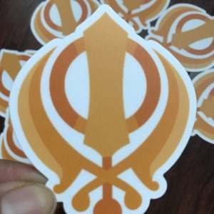 Khanda Sticker, Sikh Sign, Punjabi Sign Sticker, Desi Sticker, Khanda ...