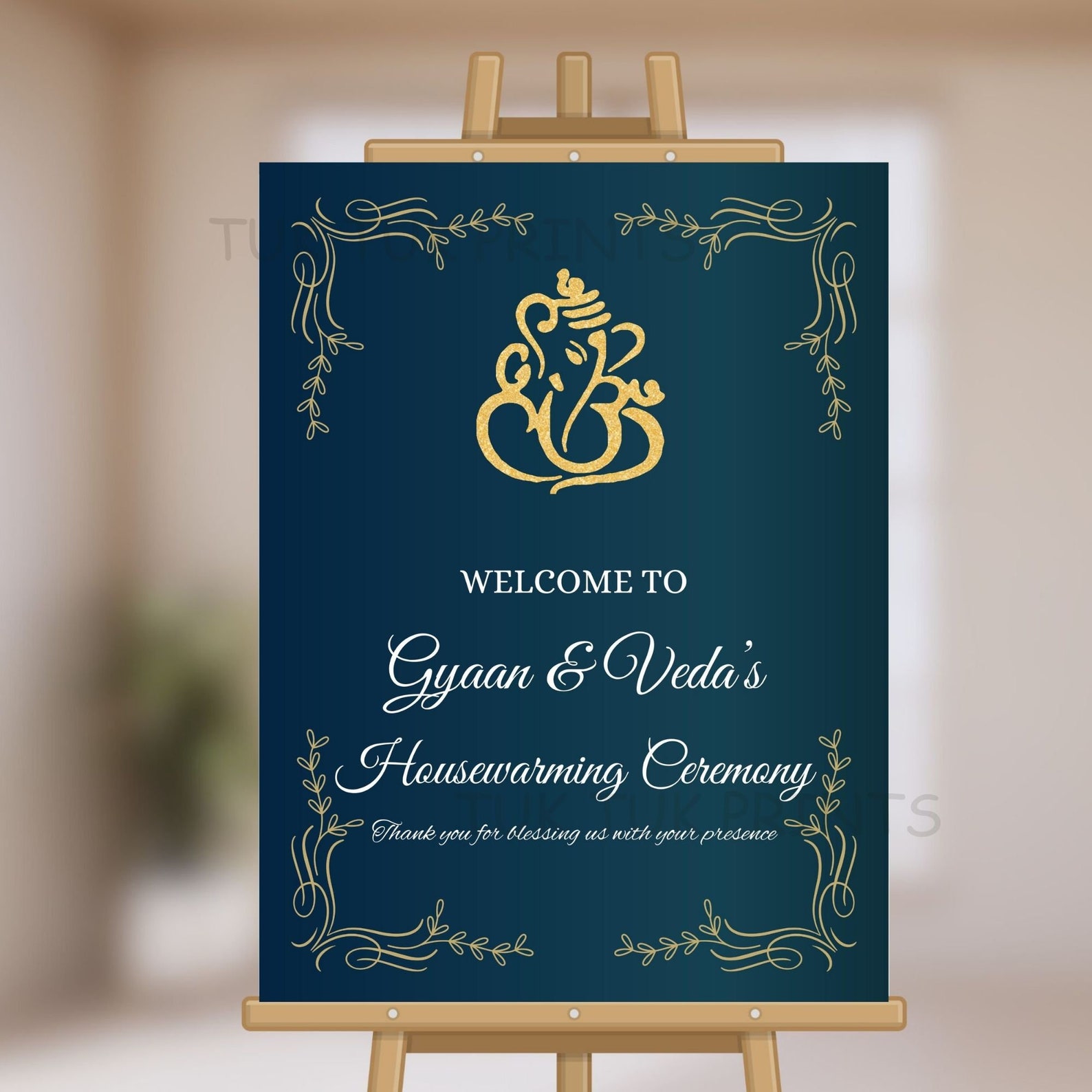 Indian Grihapravesham Sign, Indian Housewarming Editable Sign ...