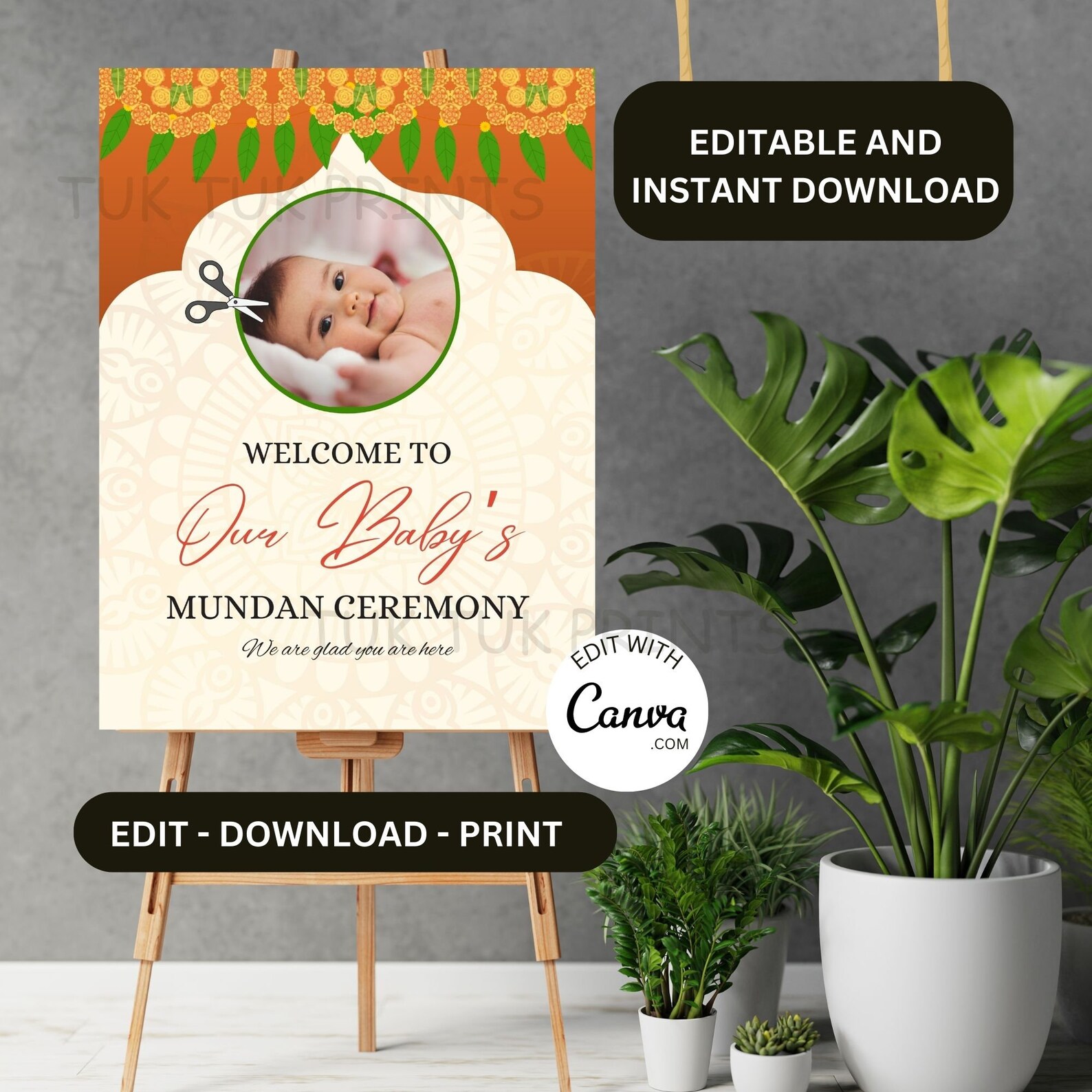 Tonsure or Mundan Ceremony Welcome Sign , Tonsure Ceremony Sign, Hindu ...