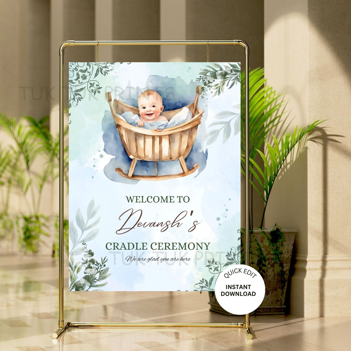 Cradle Ceremony Welcome Sign , Baby Cradle Ceremony Sign, Baby Naming ...