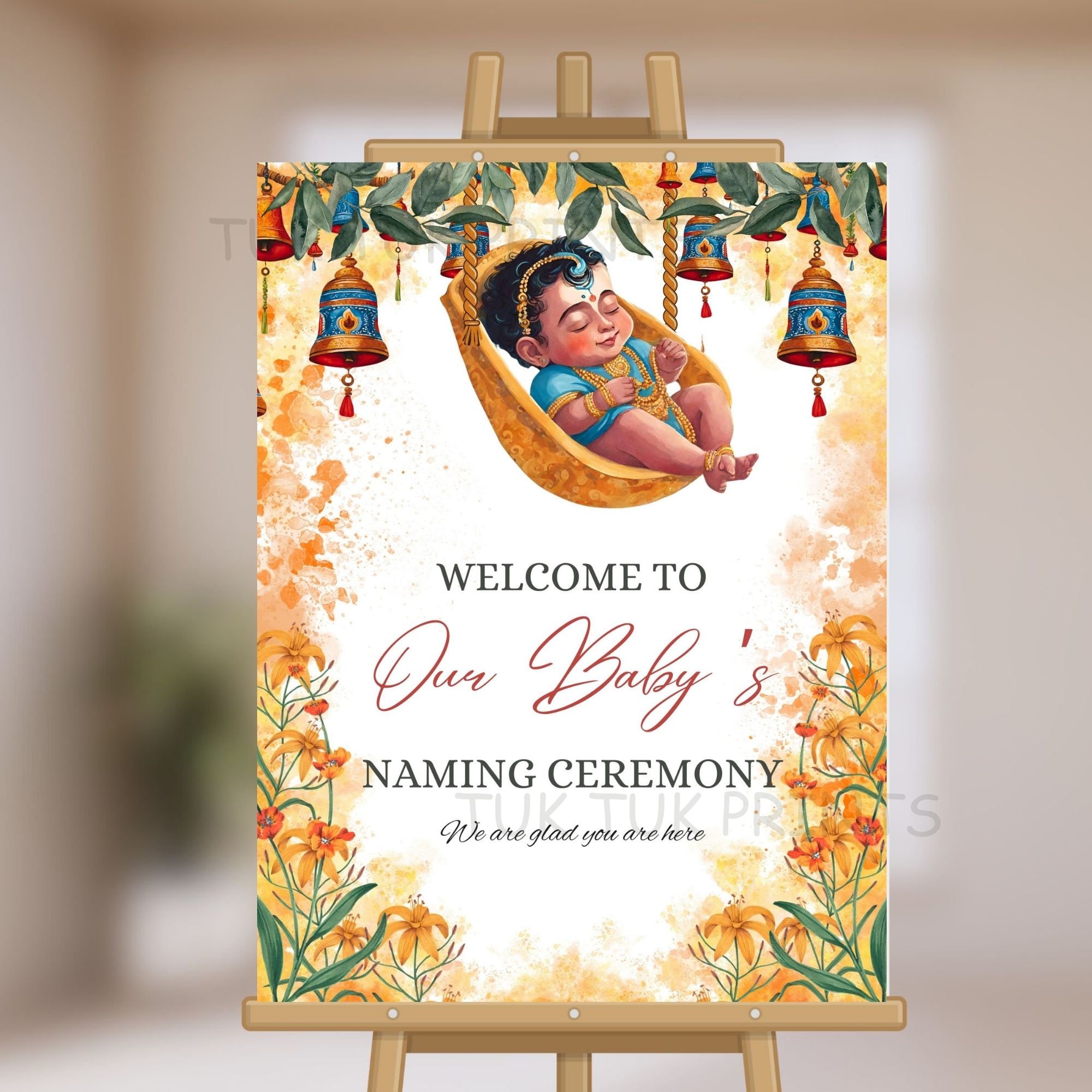 Naming Ceremony Welcome Sign , Cradle Ceremony Sign, Baby Naming ...