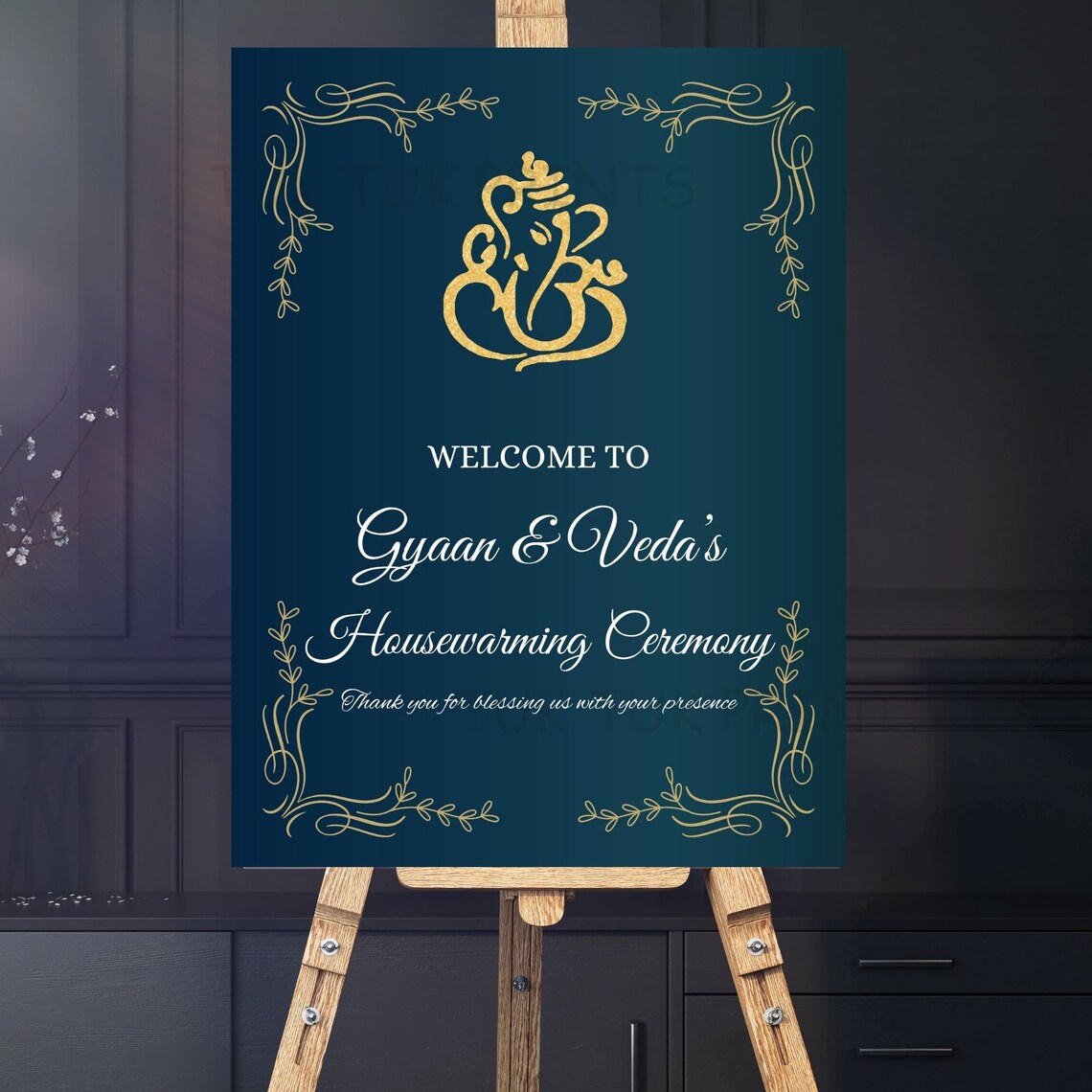 Indian Grihapravesham Sign, Indian Housewarming Editable Sign ...