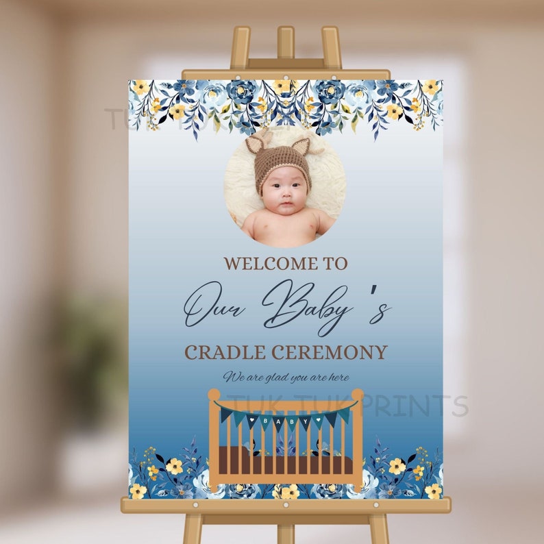 Editable Cradle Ceremony Welcome Sign: Baby Naming (digital Download ...