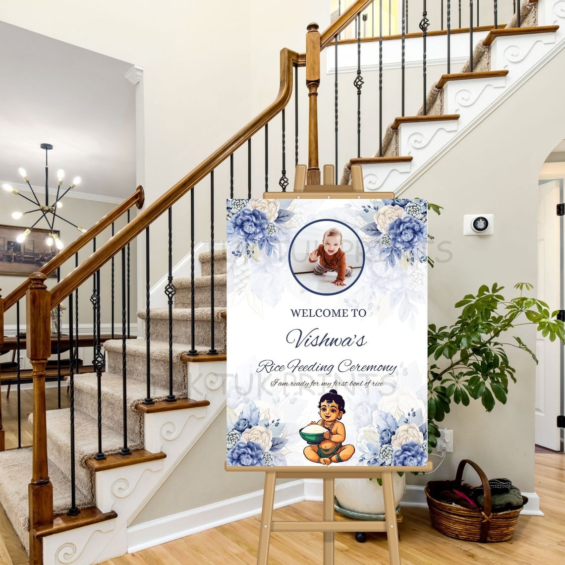 First Rice Feeding Ceremony Editable Welcome Sign , Annaprasan Sign ...