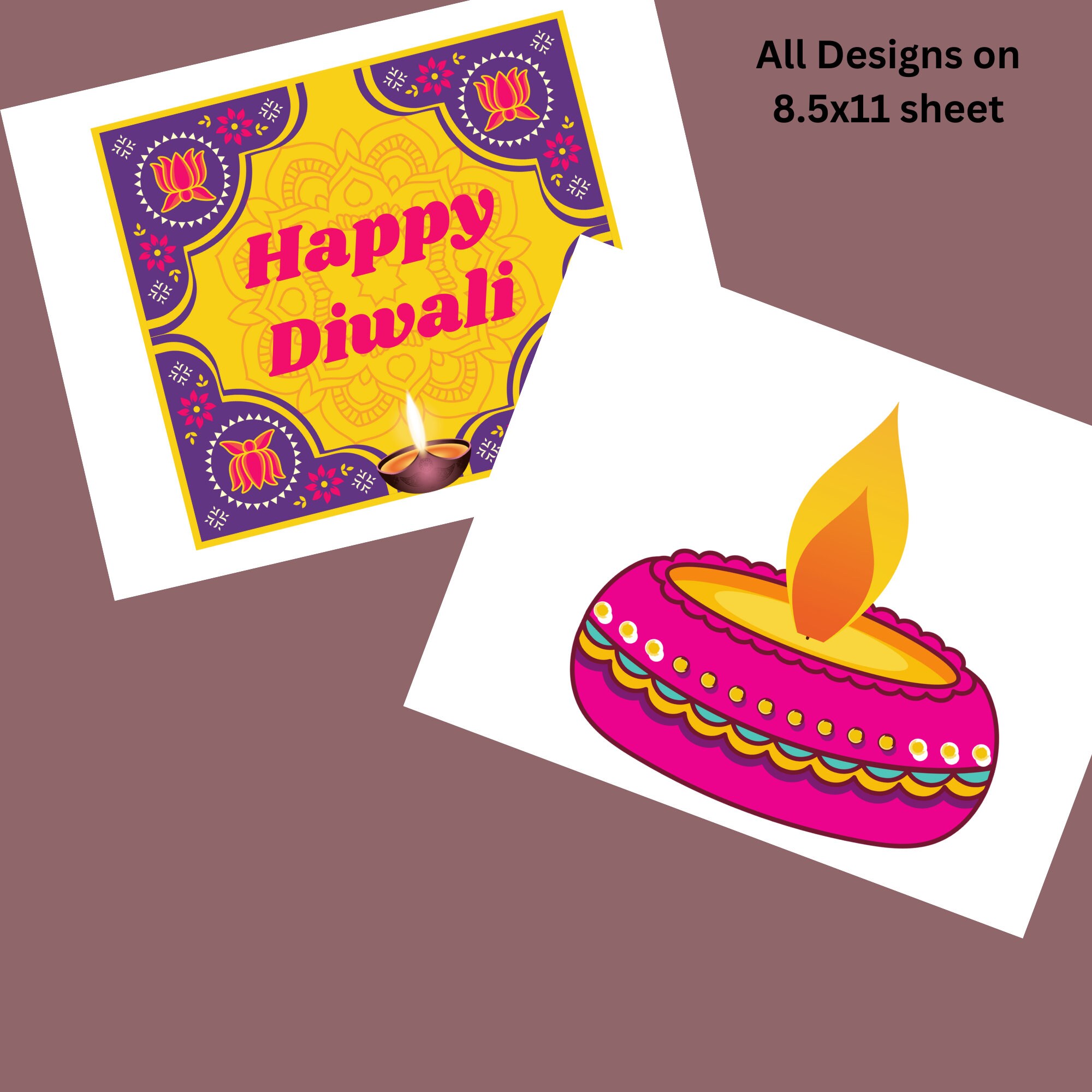 Happy Diwali Paper Cutouts, DIY Diwali Backdrop Decorations, Diwali ...