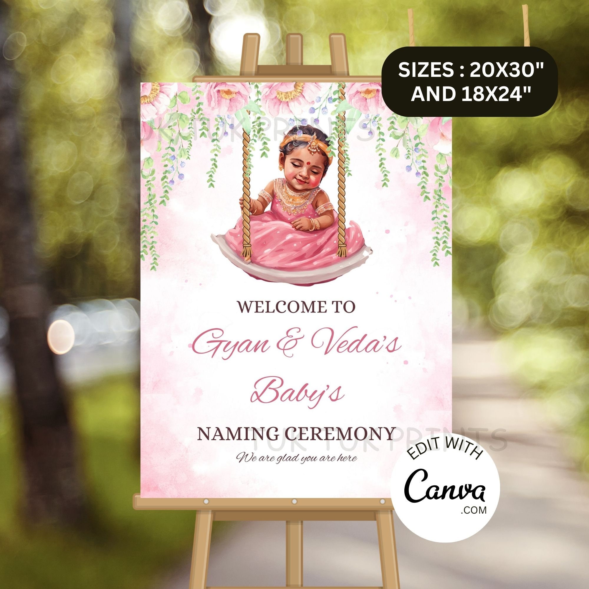Naming Ceremony Backdrop For Baby Girl