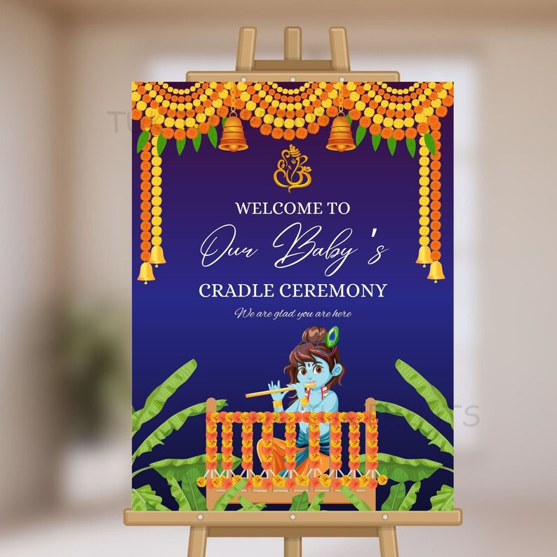 Editable Cradle Ceremony Welcome Sign: Indian Naming Ceremony (digital ...