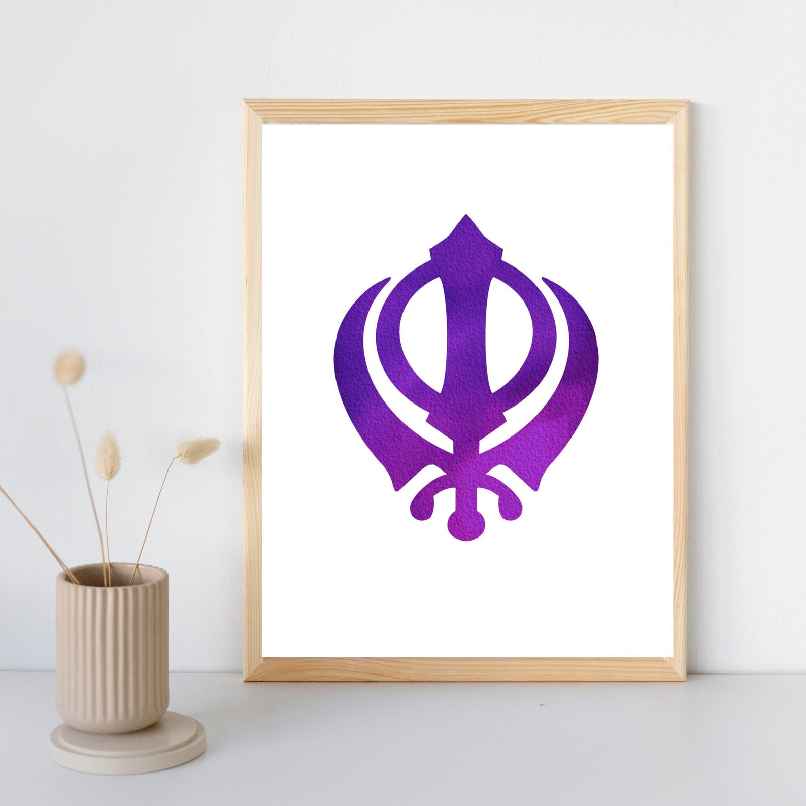 Khanda Sahib Wall Art, Khanda Digital Wall Art File, Sikh Sign Wall Art ...