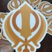 Khanda Sticker, Sikh Sign, Punjabi Sign Sticker, Desi Sticker, Khanda ...