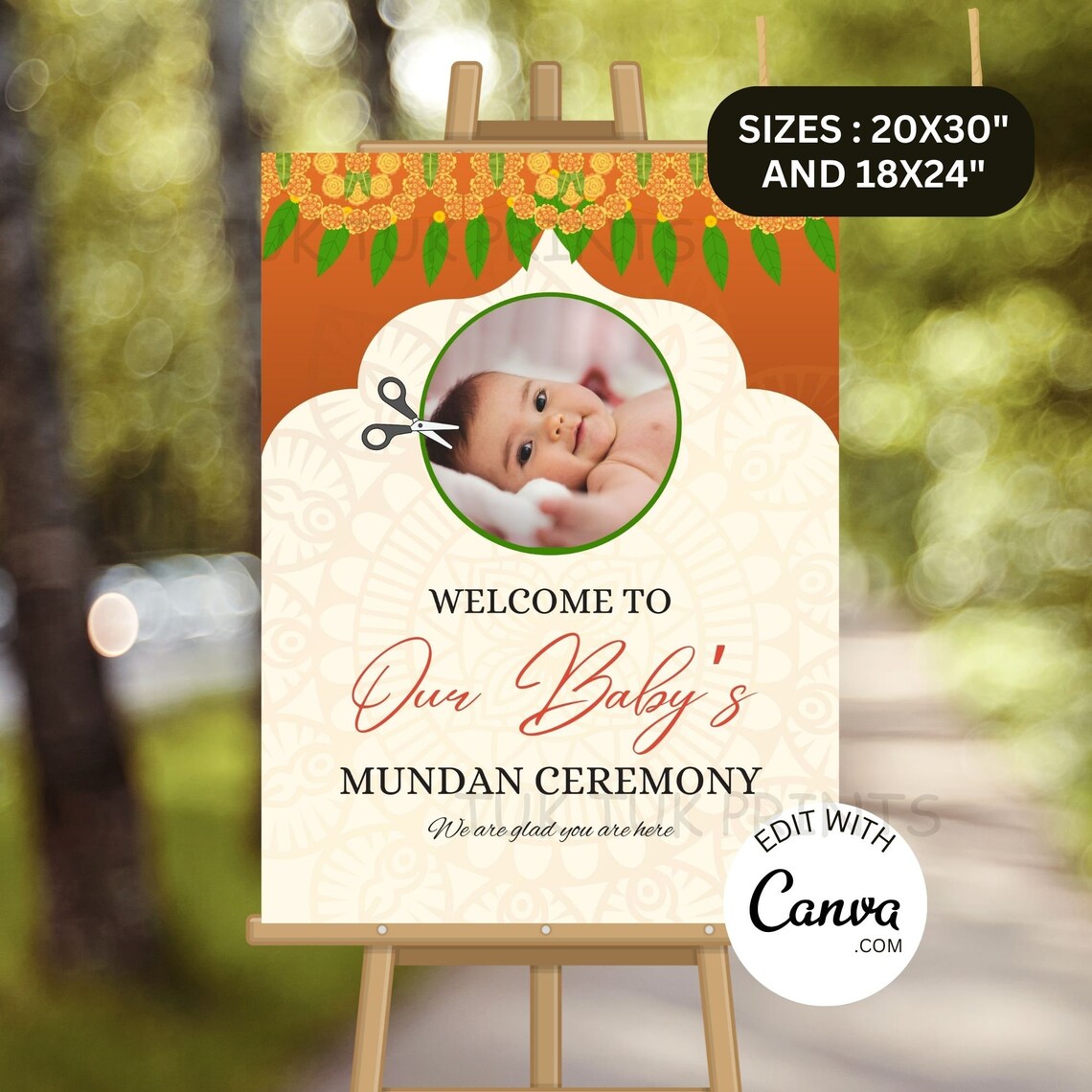 Tonsure or Mundan Ceremony Welcome Sign , Tonsure Ceremony Sign, Hindu ...