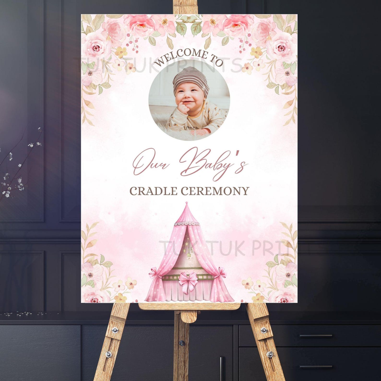 Editable Cradle Ceremony Welcome Sign: Baby Naming Ceremony (digital ...