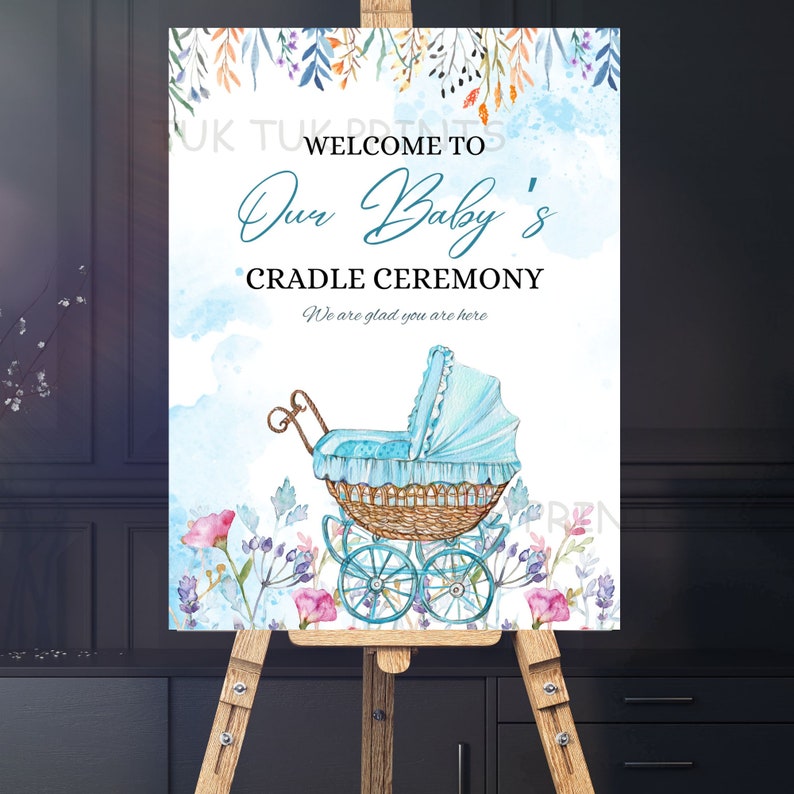 Editable Cradle Ceremony Welcome Sign: Baby Naming (digital Download ...