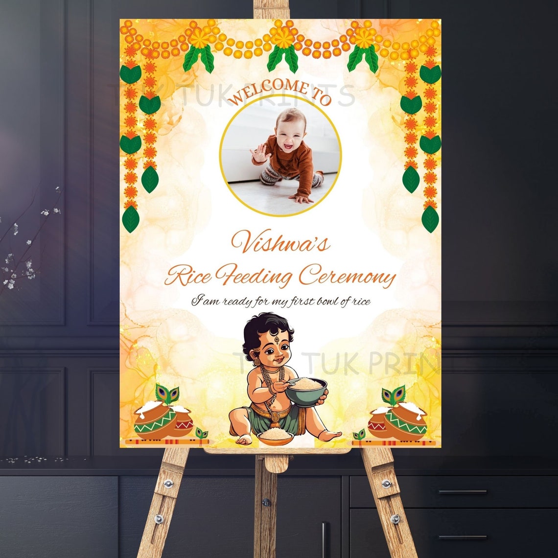 Pasni Ceremony Welcome Sign, Rice Feeding Ceremony Welcome Sign ...