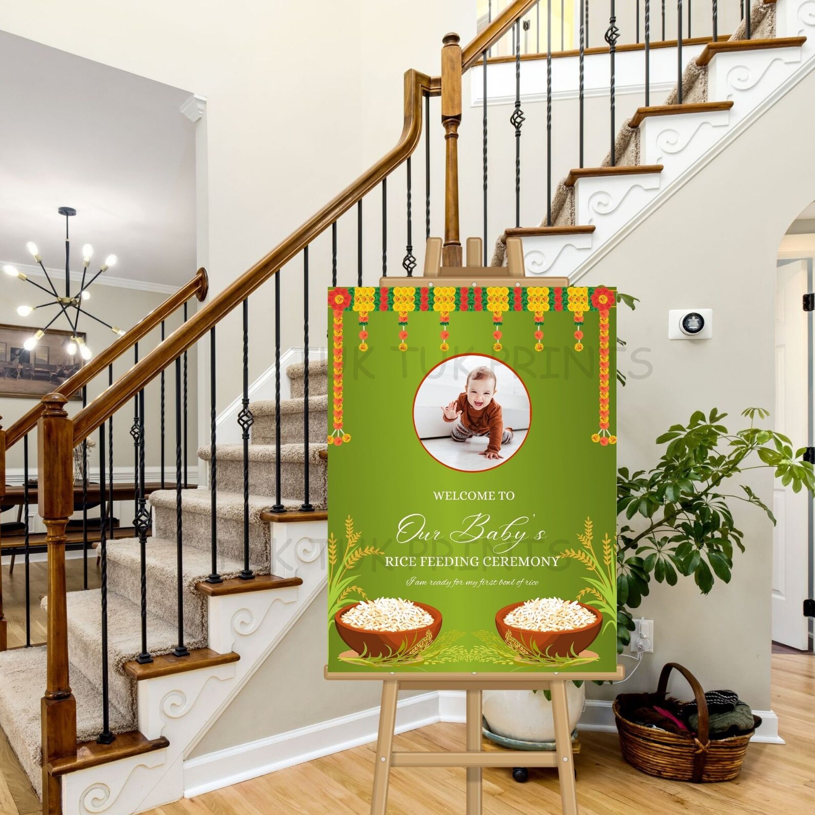 Baby First Rice Feeding Ceremony Editable Welcome Sign , Annaprasan ...