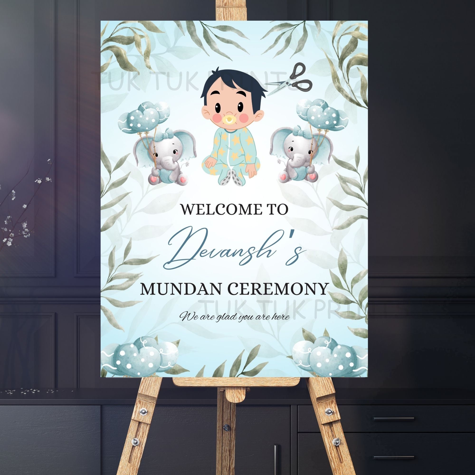 Editable Mundan Ceremony Welcome Sign , Tonsure Ceremony Sign, Hindu ...