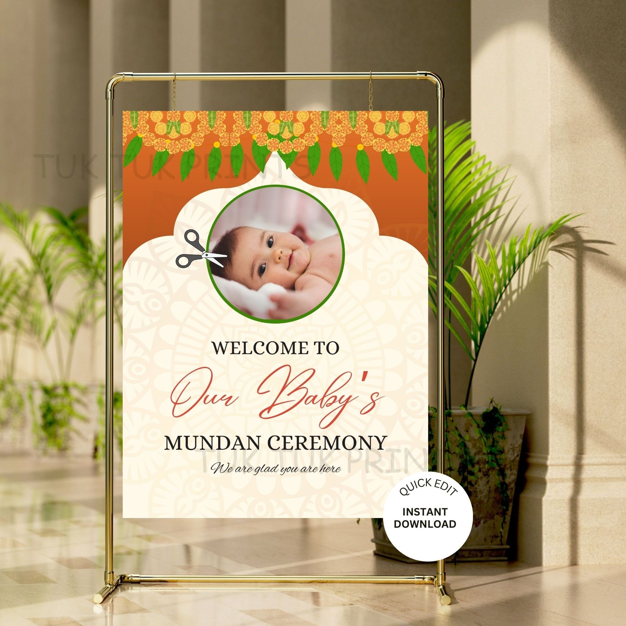 Tonsure or Mundan Ceremony Welcome Sign , Tonsure Ceremony Sign, Hindu ...