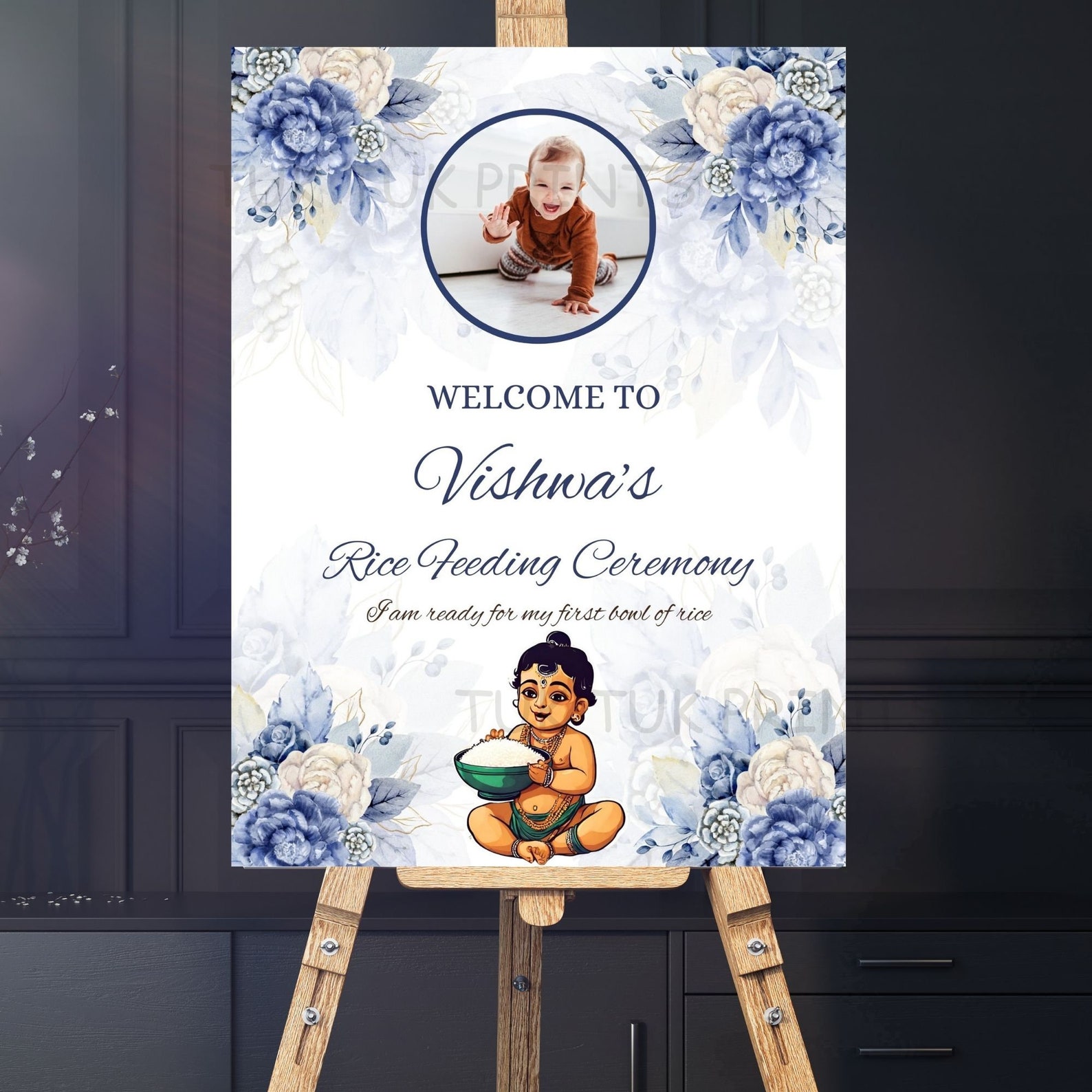 Annaprasan Welcome Sign: Editable Rice Feeding Ceremony Poster (digital ...