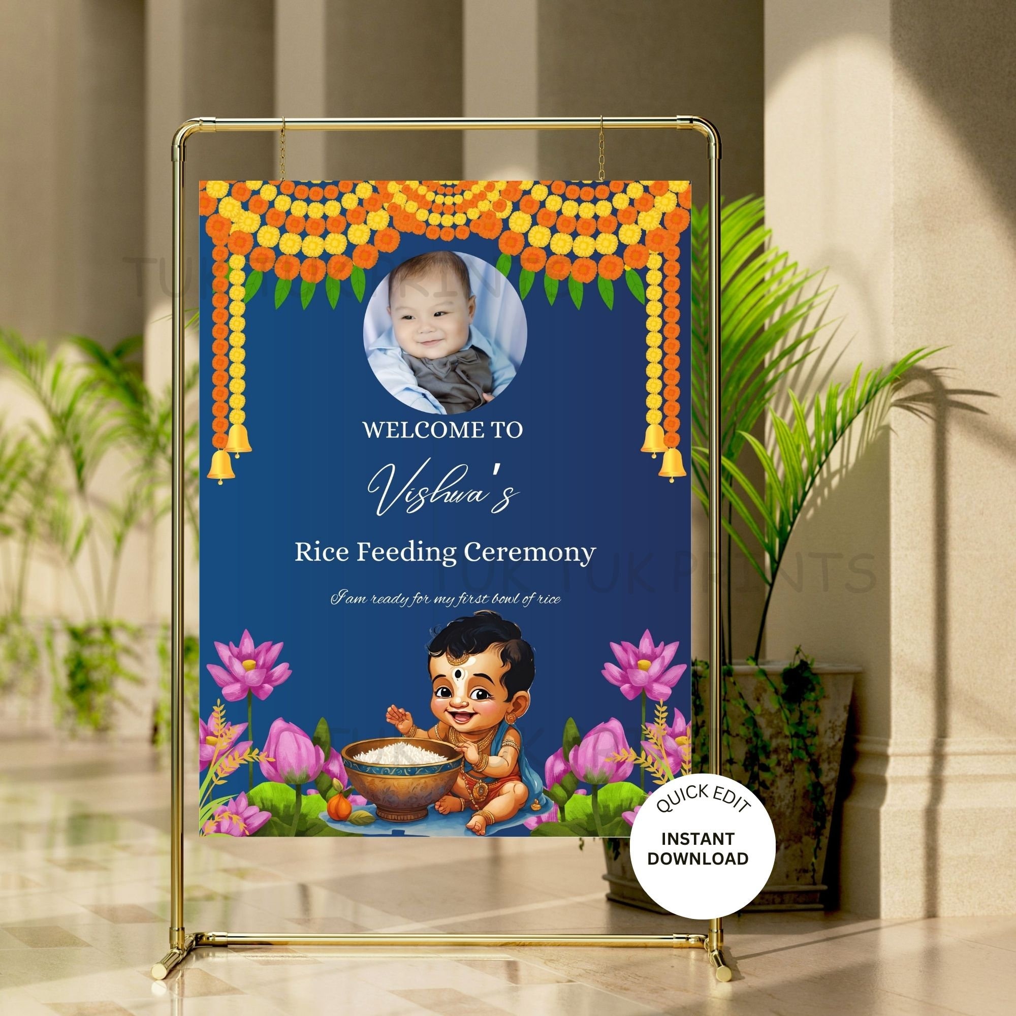 Editable Pasni Ceremony Welcome Sign: Rice Feeding (digital Download ...