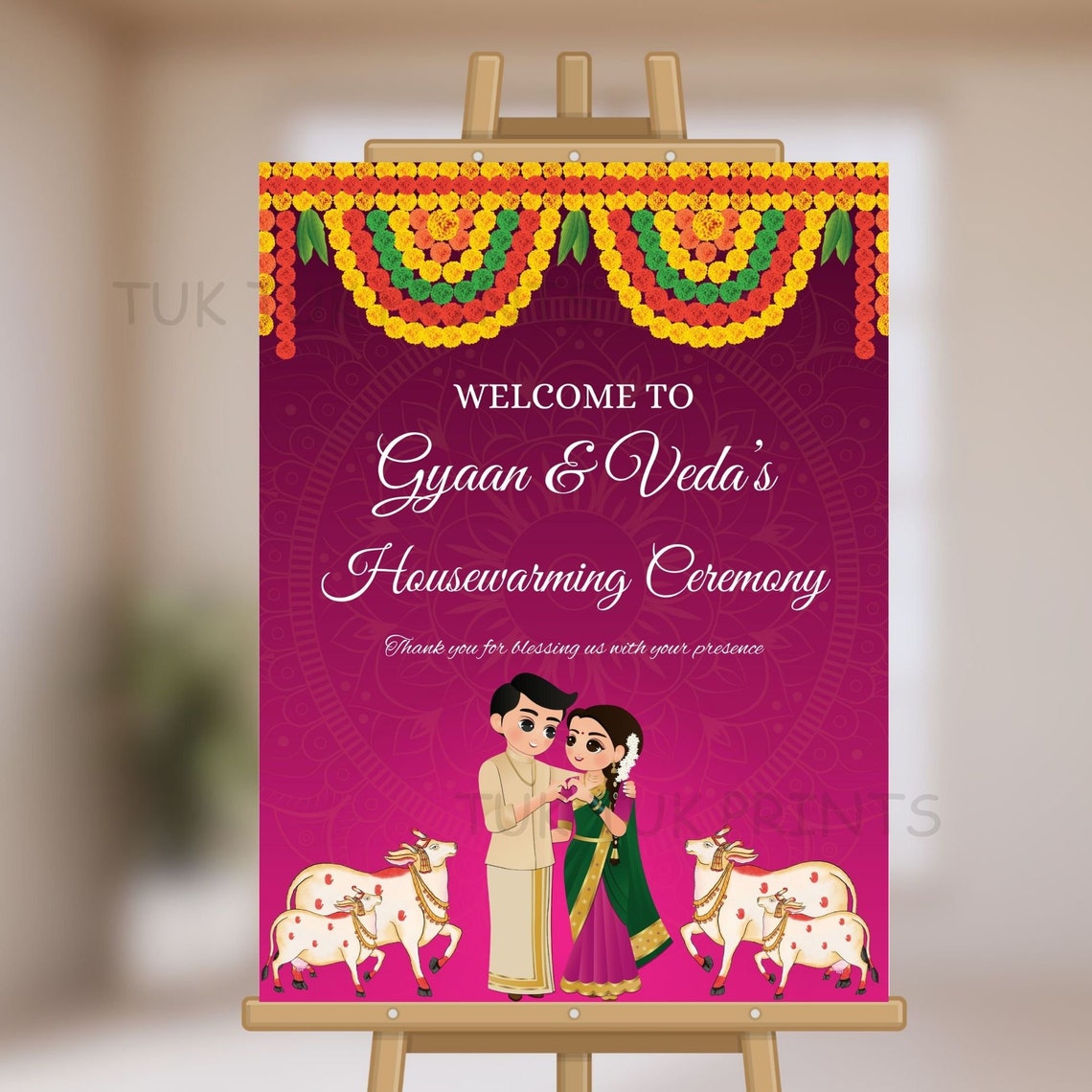 Grihapravesham Editable Welome Sign, Indian Housewarming Sign ...