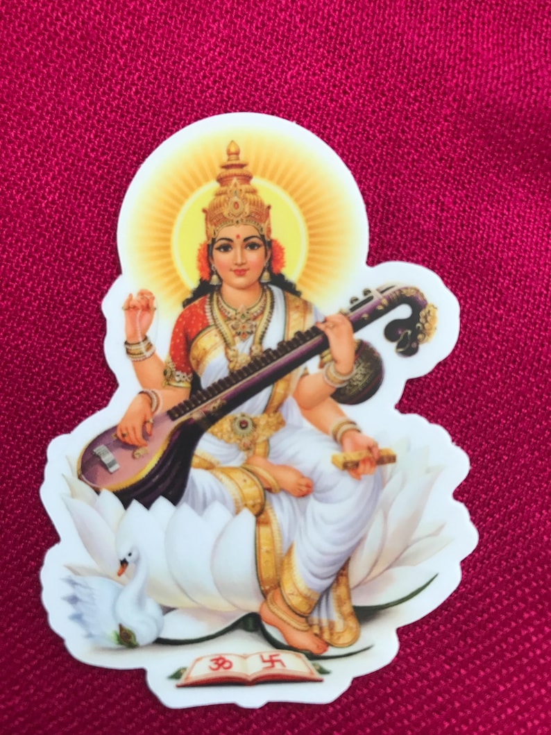Hindu Goddess Stickers: Durga, Saraswati, Laxmi Vinyl Decals - Etsy