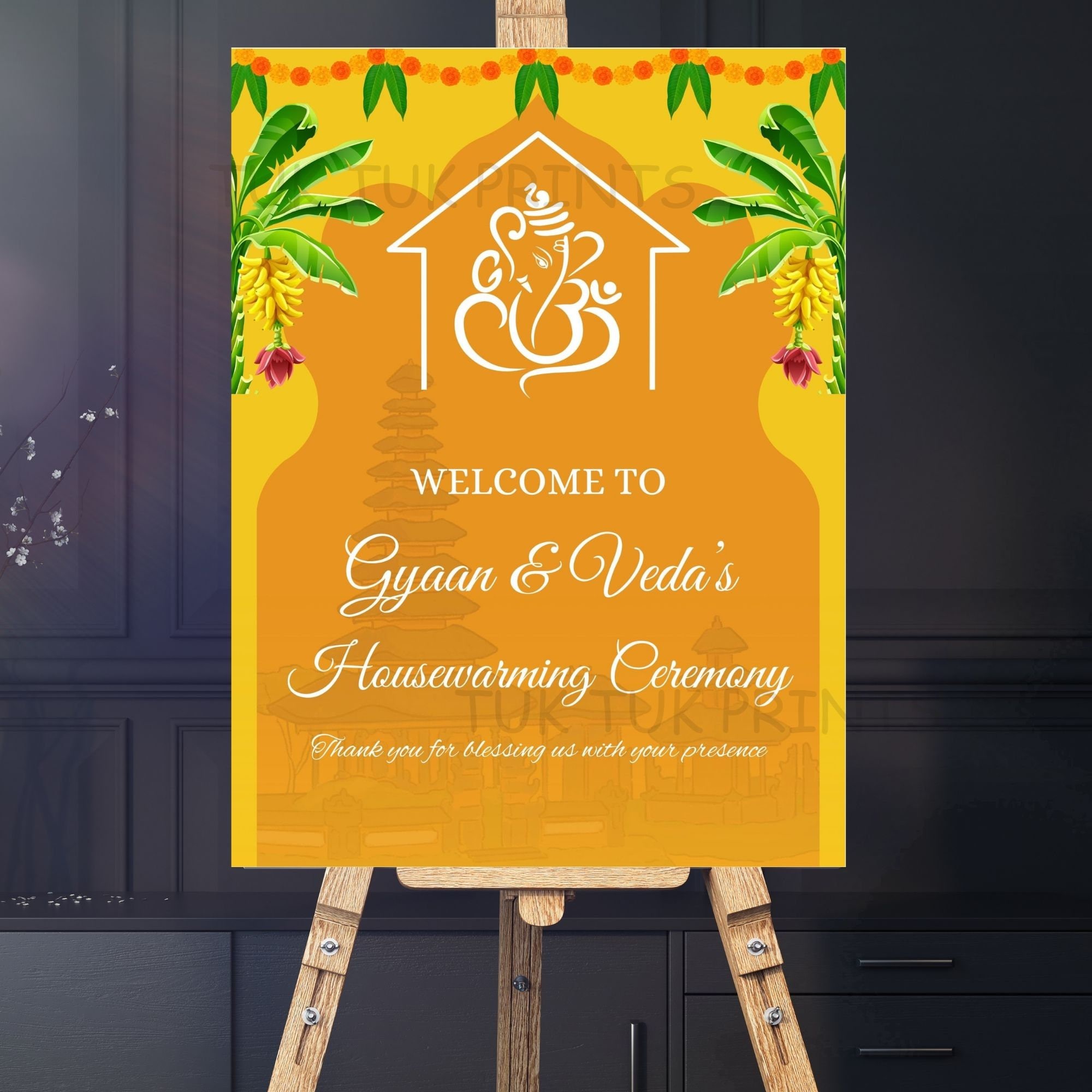 Grihapravesham Editable Welome Sign, Indian Housewarming Sign ...