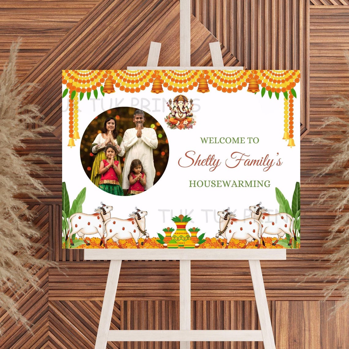 Pichwai Indian Housewarming Welcome Sign: Gruhapravesha, Vastu (digital ...