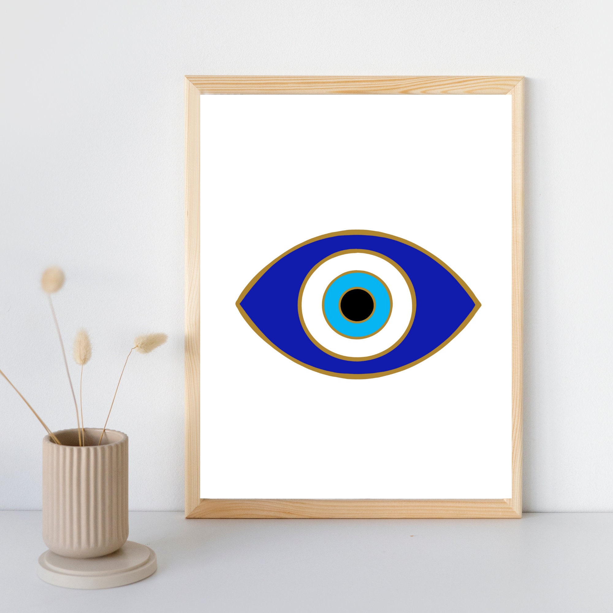 Evil Eye Wall Art: Modern Minimalist Print (digital Download) - Etsy