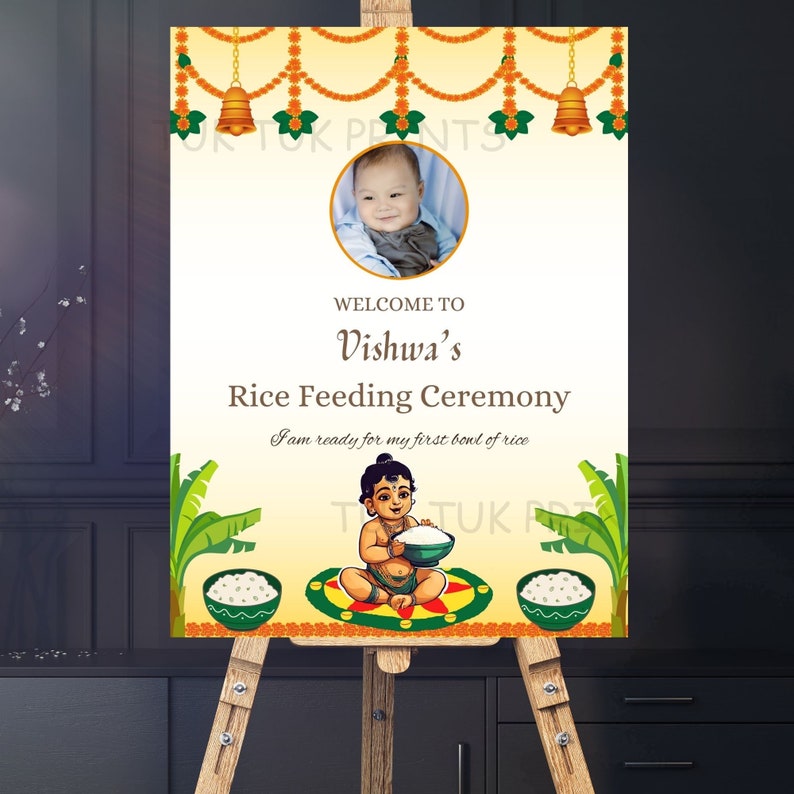 Annaprasan Welcome Sign: Rice Feeding Ceremony Poster (digital Download ...