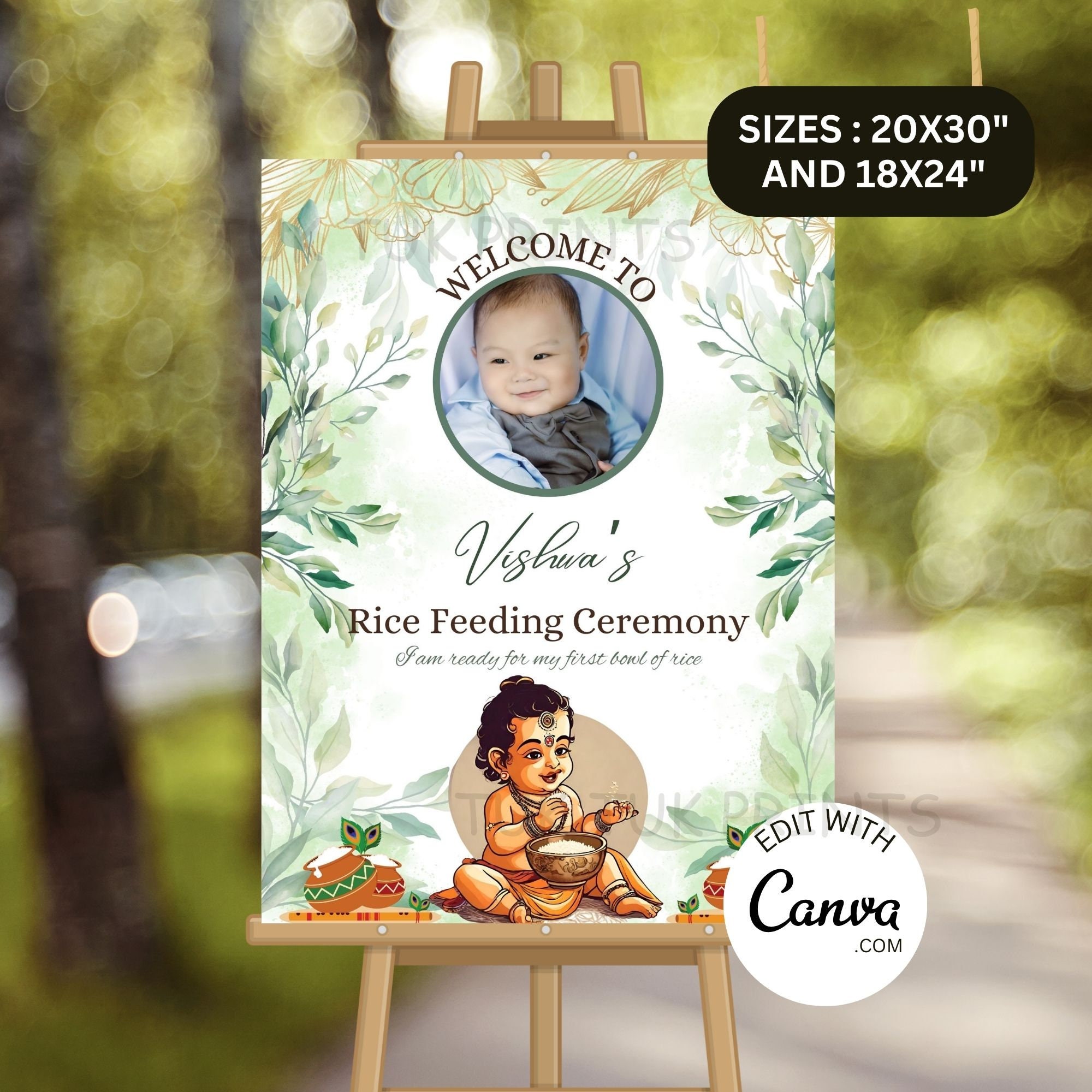 Rice Feeding Ceremony Welcome Sign , Annaprasan Sign, Weaning Ceremony ...