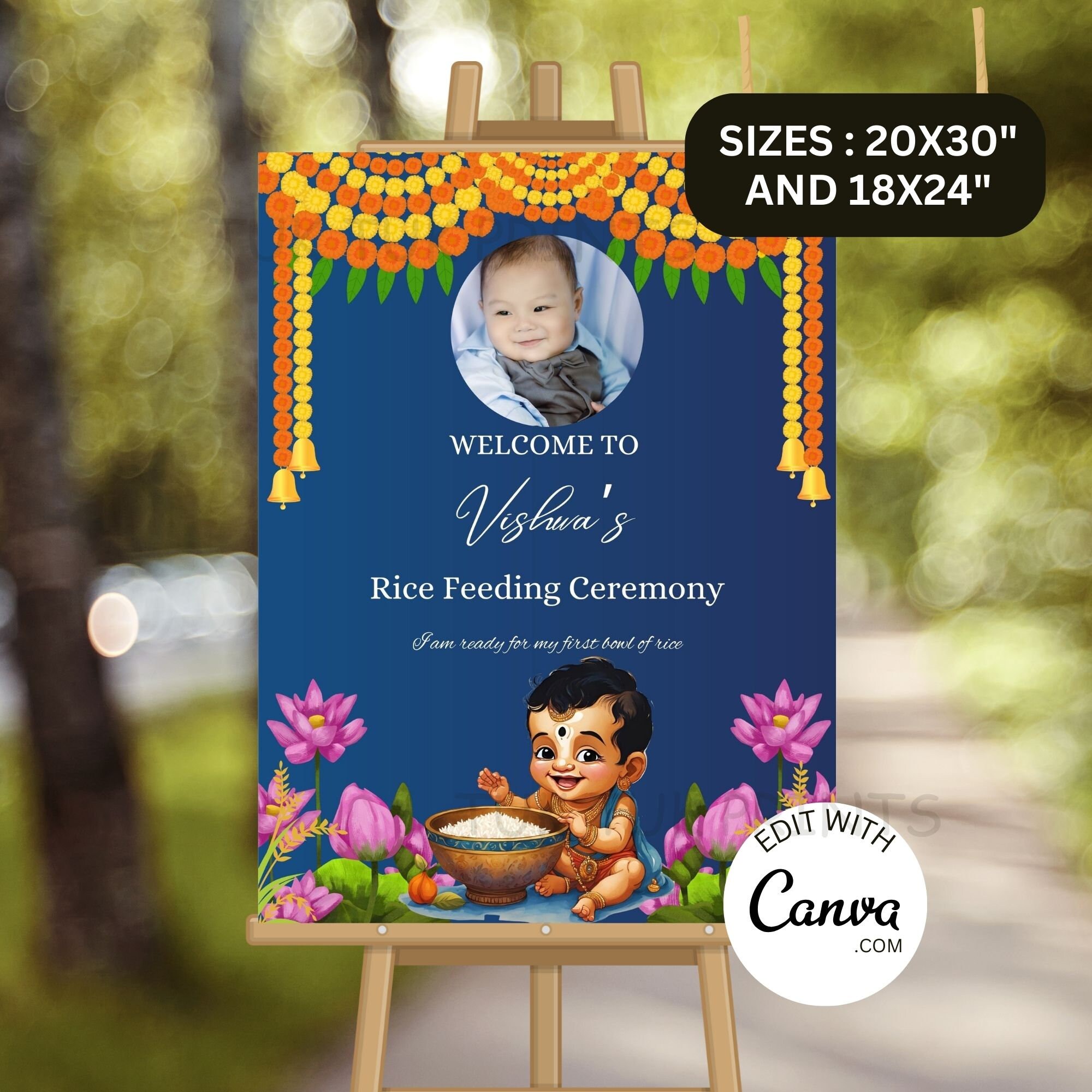 Editable Pasni Ceremony Welcome Sign: Rice Feeding (digital Download ...