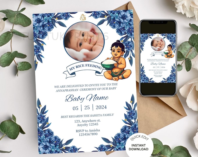 Nepali Pasni Invitation Card | Nepali Rice Feeding Invitation ...