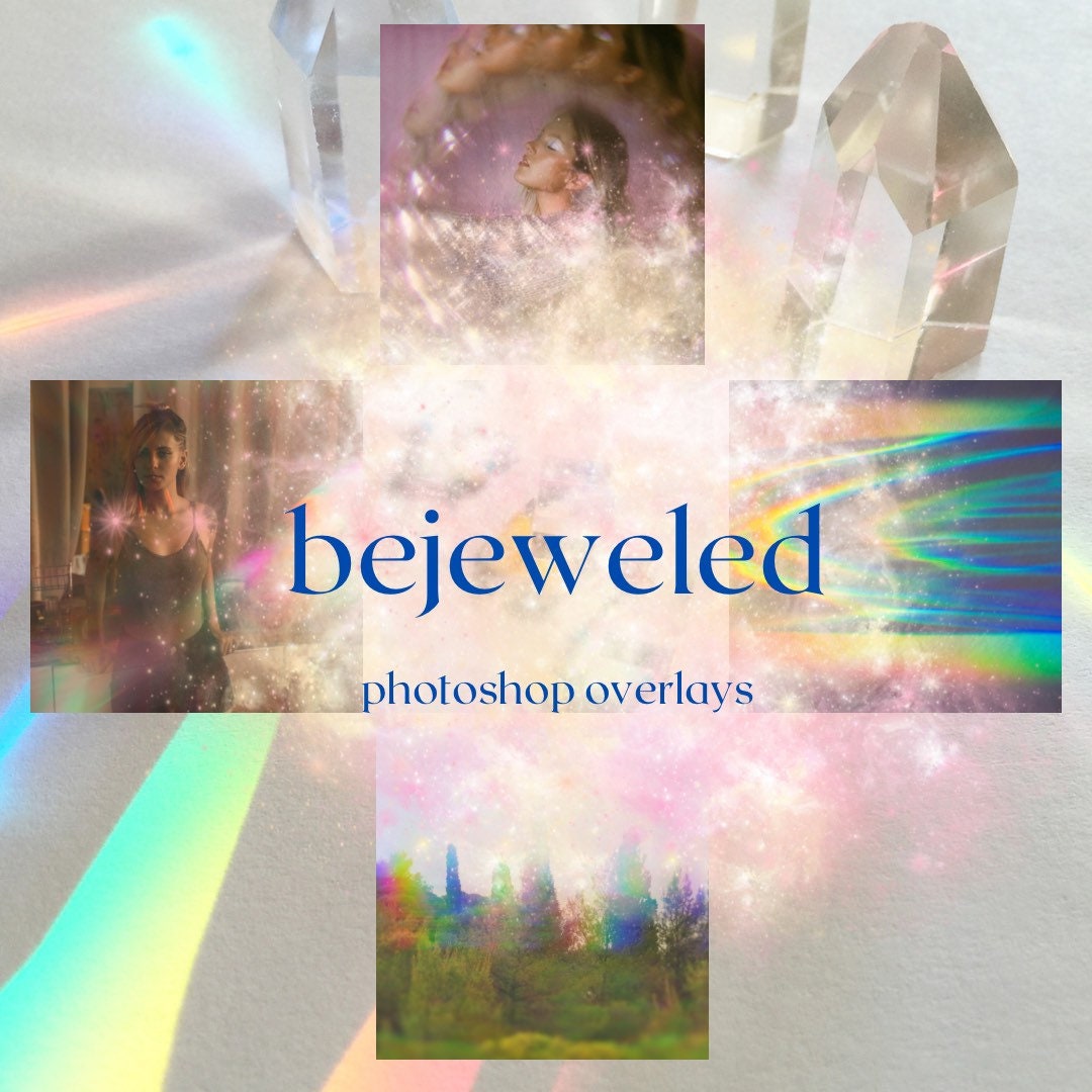 Set of 4 Crystal Light Photo Overlays, Rainbow Effect, Prism Light ...