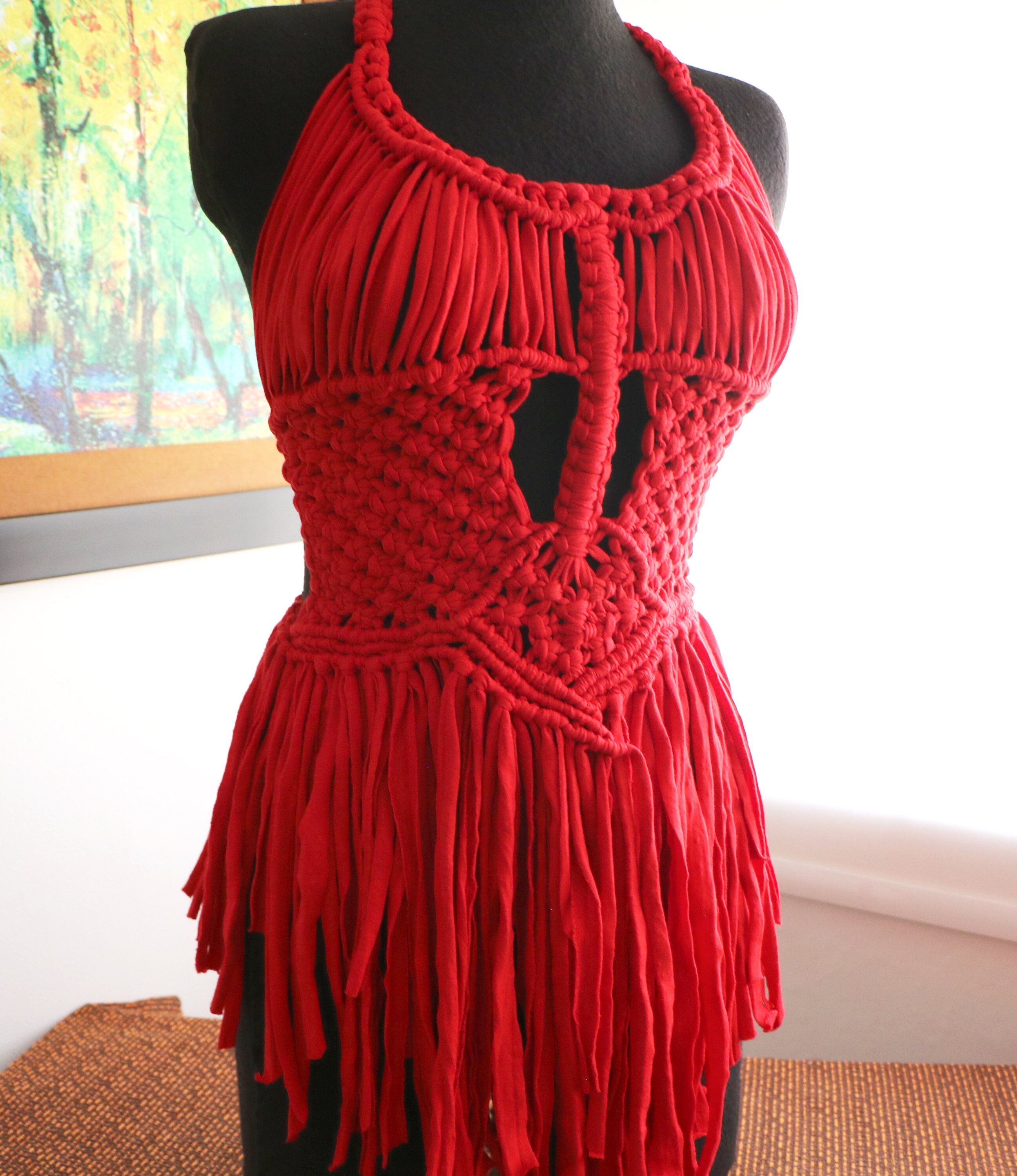 Macrame Dress Glamorous Festivals Nightclub Cover-up Summertime - Etsy