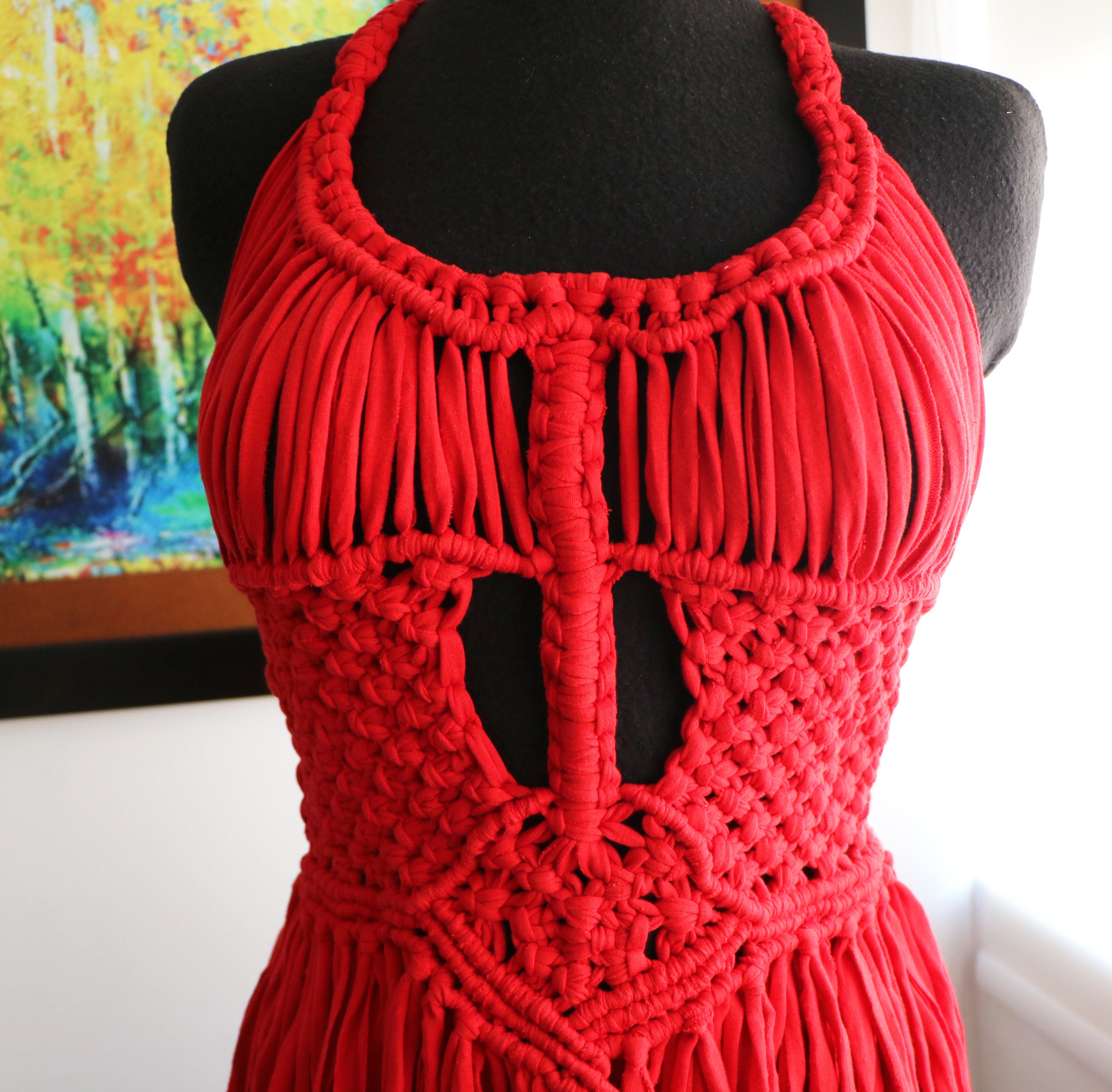 Macrame Dress Glamorous Festivals Nightclub Cover-up Summertime - Etsy