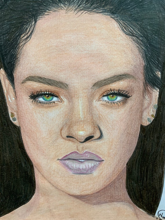 Pencil Drawing Of Rihanna