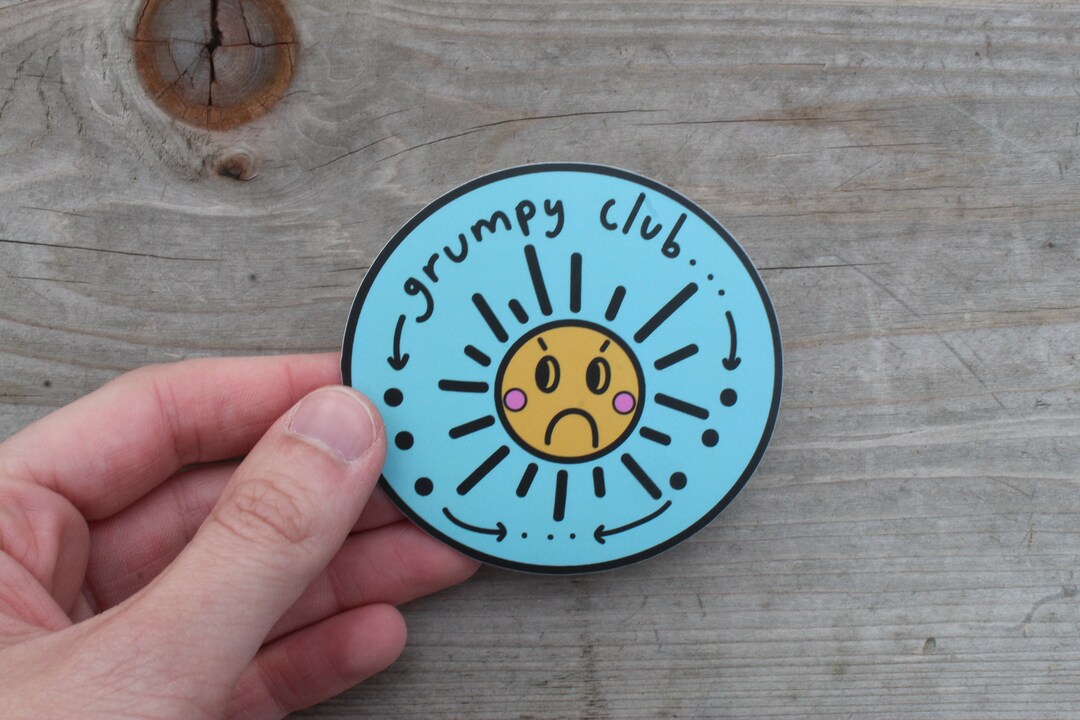 Grumpy Club Sticker - Etsy