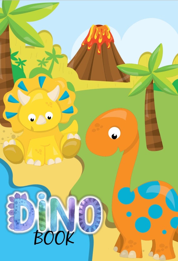 20 Page Kids Dino Coloring Book - Etsy
