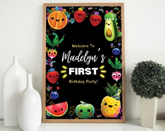 Hey Bear Sensory Welcome Sign, Dancing Fruit Birthday Invitation, Hey ...