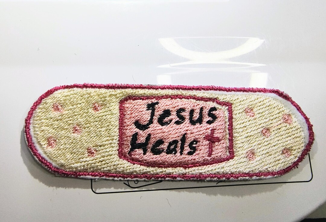 Embroidered Bandaid Patch " Jesus Heals " - Etsy