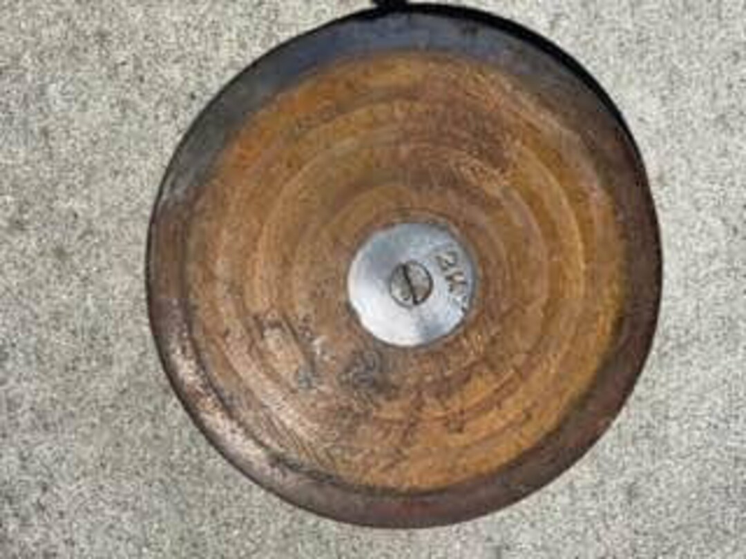 Vintage Wood & Metal Discus - Etsy