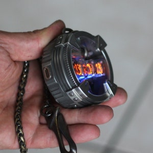 Nixie Pocket Watch, Handmade Titanium With γ, β and X-ray Radiation ...