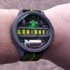 Nixie Watch, Titanium Handmade, With Accelerometer and Wi-fi, Made in ...