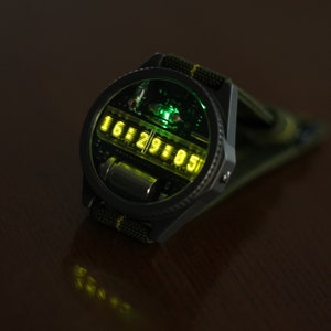 Nixie Watch, Titanium Handmade, With Accelerometer and Wi-fi, Made in ...